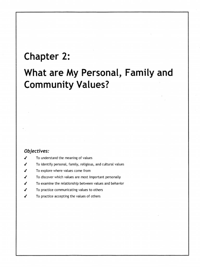Values Exercises For Teens | PDF