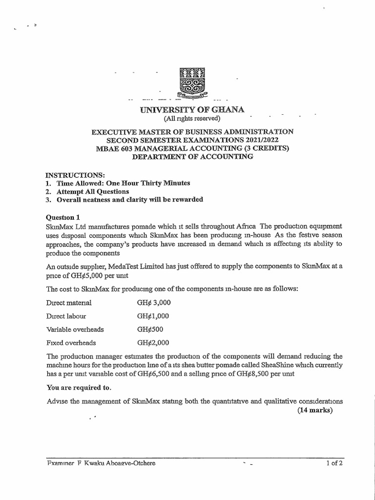 UGBS Compiled Past Questions 4 PDF | PDF | Dividend | Equity (Finance)