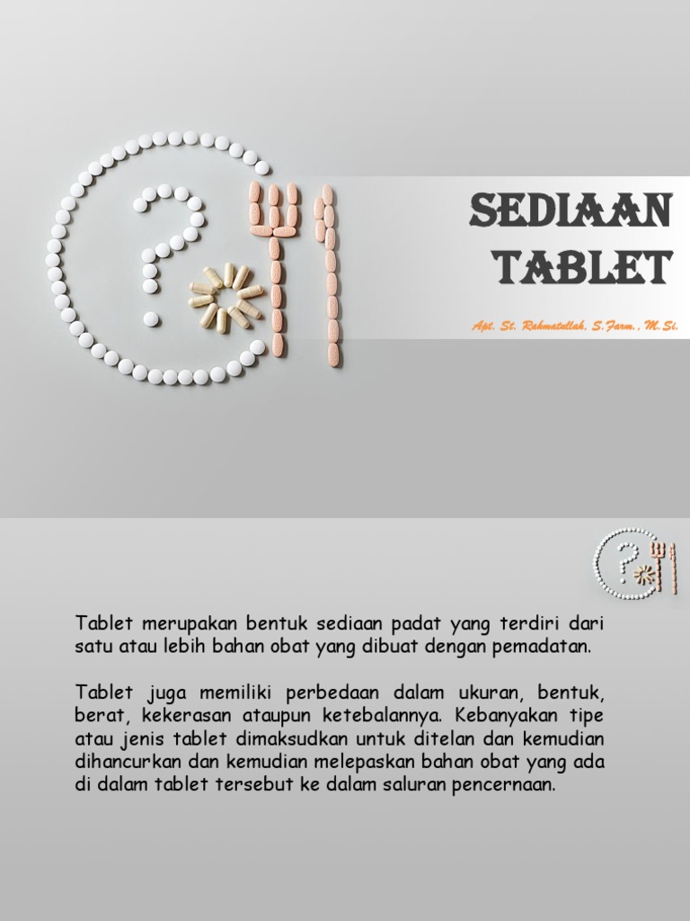 p.1 Sediaan Tablet | PDF | Kesehatan Holistik