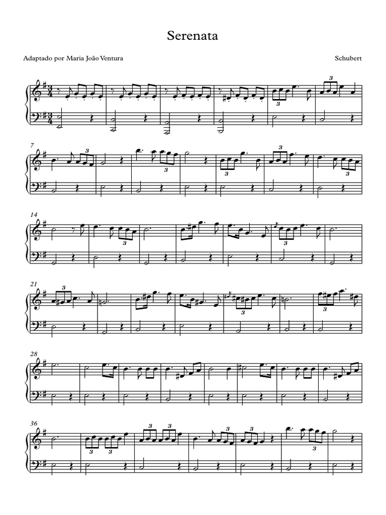 Serenata - Schubert - Partitura Completa PDF | PDF