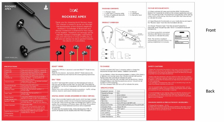 Rockerz Apex User Manual-01b | PDF