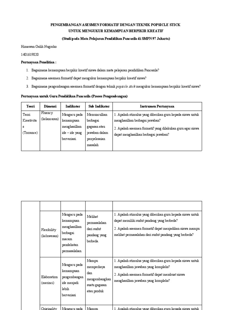 Instrumen Penelitian Proses Pengembangan | PDF | Sains & Matematika