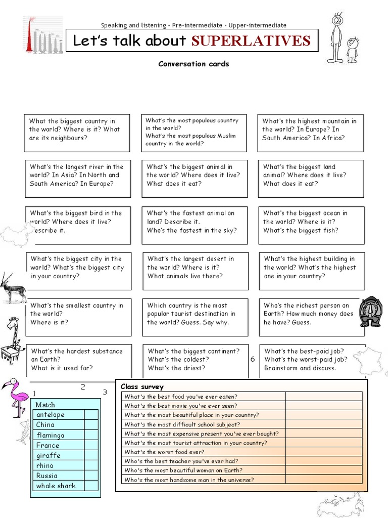 Lets Talk About Superlatives Fun Activities Games - 4138 | PDF