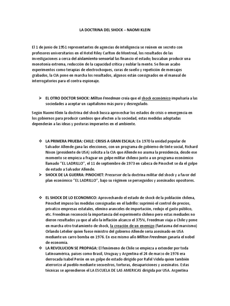 La Doctrina Del Shock | PDF | Boris Yeltsin | Política mundial
