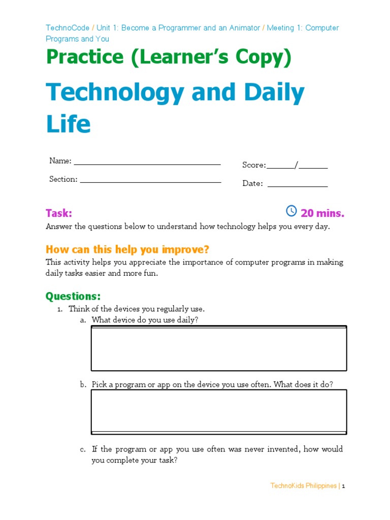 Understanding Daily Tech Impact | PDF