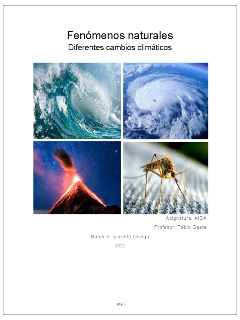 Fenómenos Naturales AIGA | PDF | Desastres naturales | Ciclones tropicales