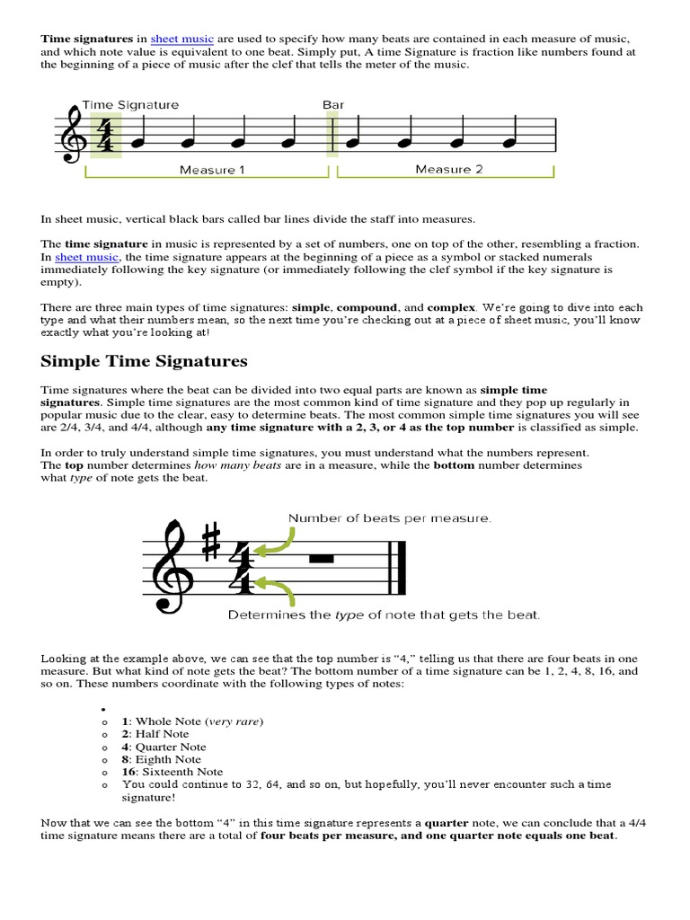 Time Signatures Notes Grade 10 | PDF | Poetics | Music Theory