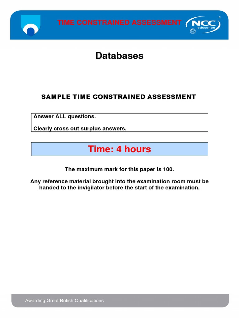 DBAS QP Spring 2021 SAMPLE 2 | PDF | Information Management | Information Technology
