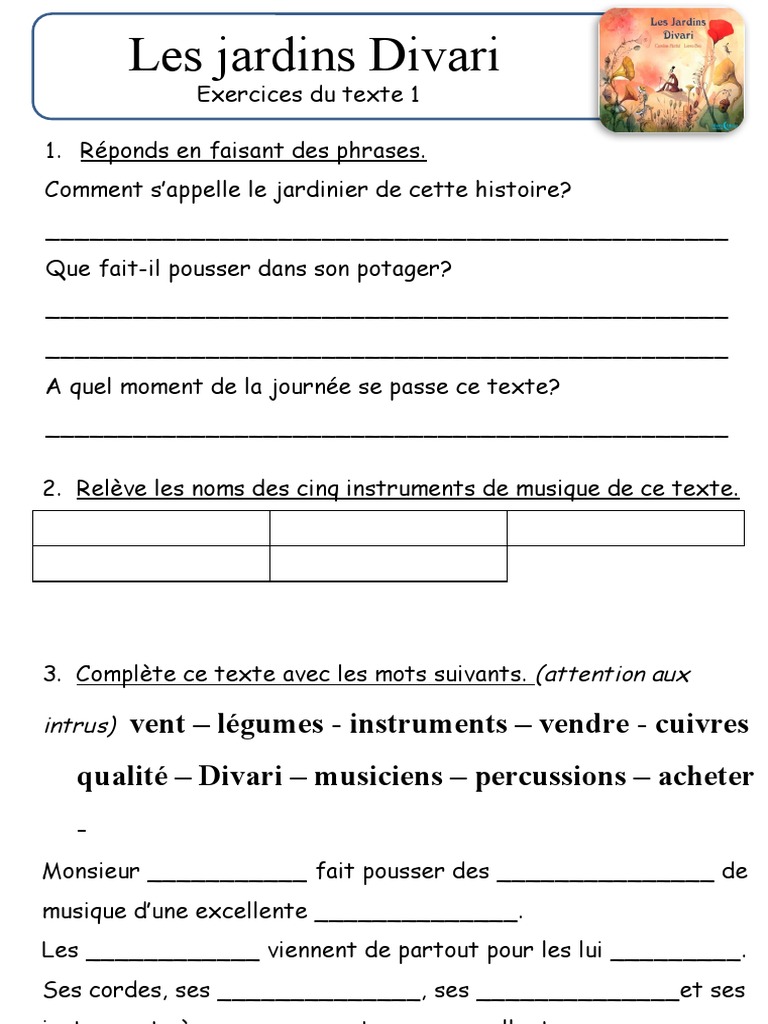 Exercices Divari1 | PDF | Divertissement | Industrie de la musique