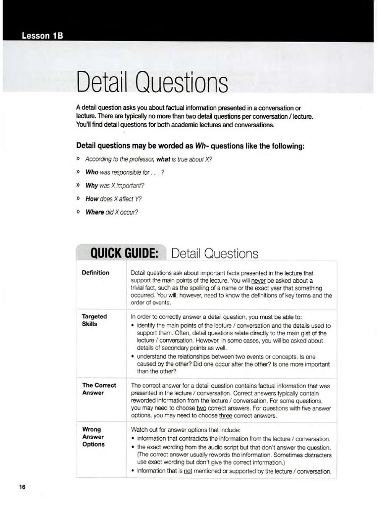 Aula 2 - Detail Questions | PDF