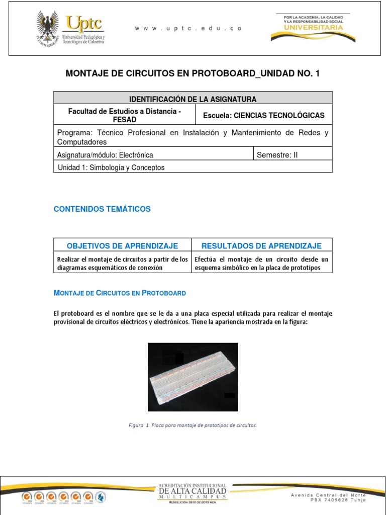 Guia Uso De Protoboard Pdf Electrónica Ingeniería Informática