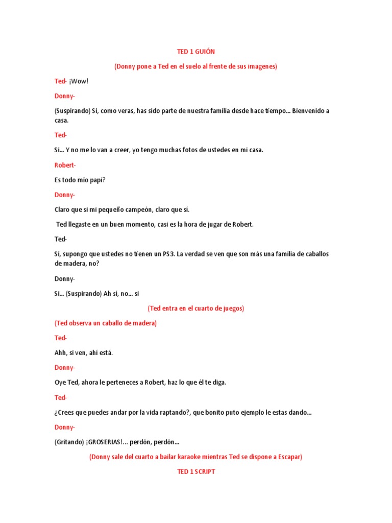 Ted 1 Guión | PDF