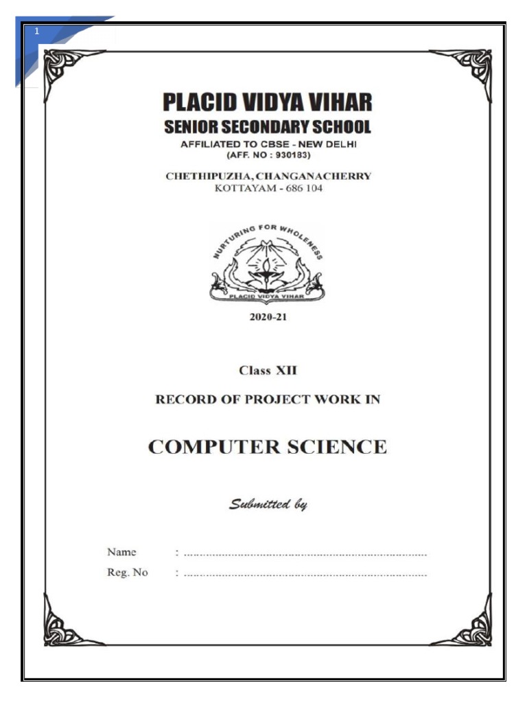 Computer Project Final-1 PDF | PDF | Relational Database | My Sql Computer Project Final-1 PDF | PDF | Relational Database | My Sql