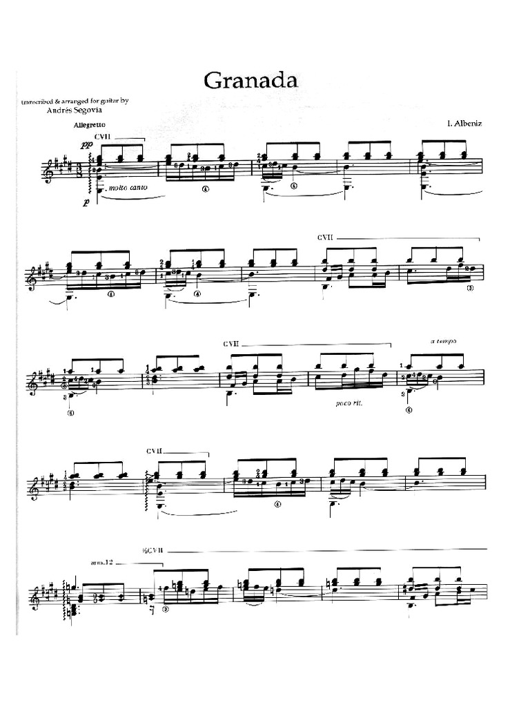 GRANADA - Albeniz | PDF