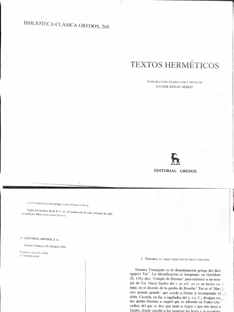 El Poimandres Corpus Hermeticum PDF | PDF