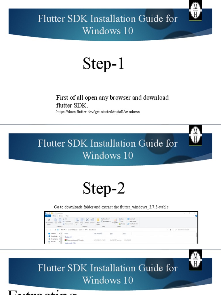 Flutter SDK Installation Guide | PDF | Windows 10 | Command Line Interface
