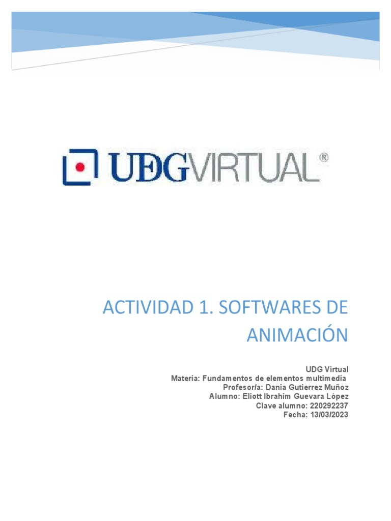 Actividad 1. Softwares de Animación | PDF | Animación | Autodesk Maya