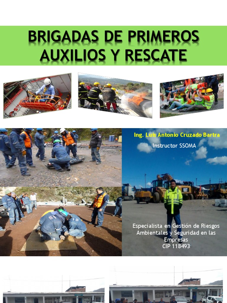 Brigadas de Primeros Auxilios y Rescate PDF | PDF | Reanimación cardiopulmonar | Términos ...