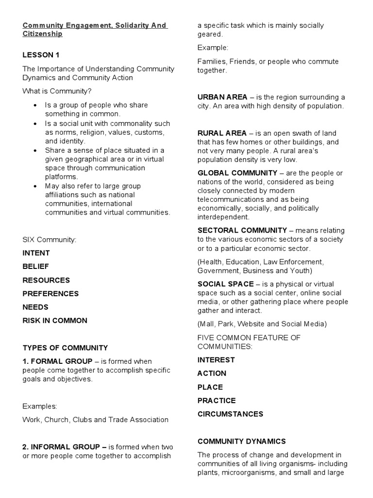 2ndsem Outline Cesc Mil Fili Pholgov Ver. 2 | PDF | Community | Governance