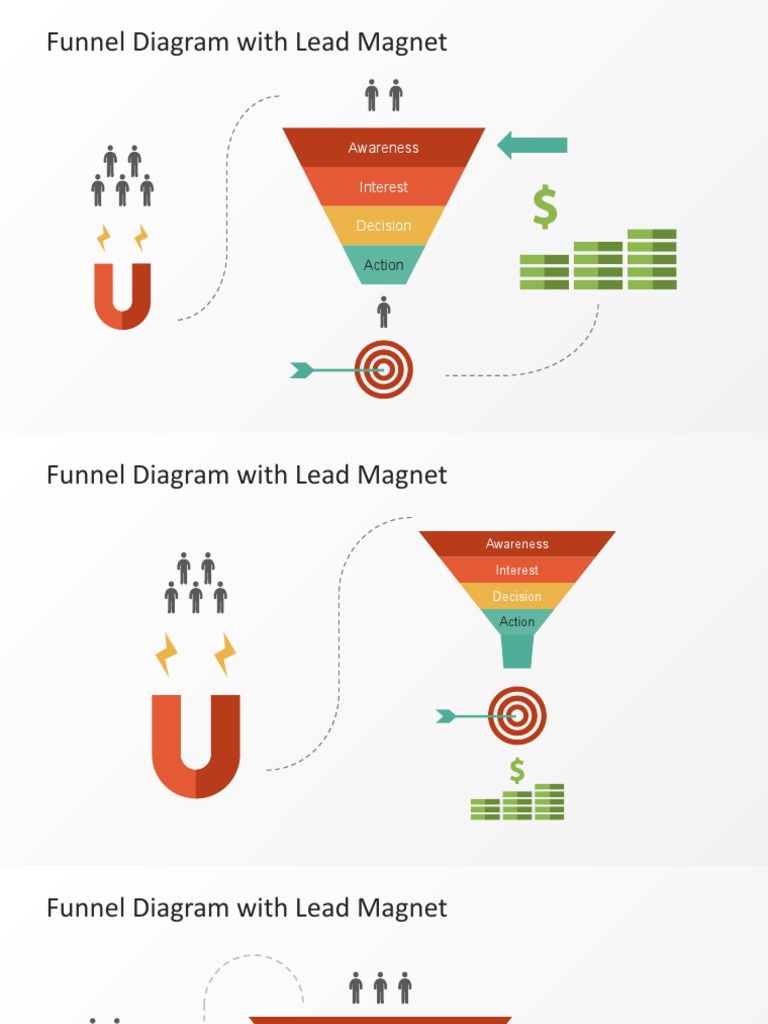 Funnel Diagram with Lead Magnet Guide | PDF