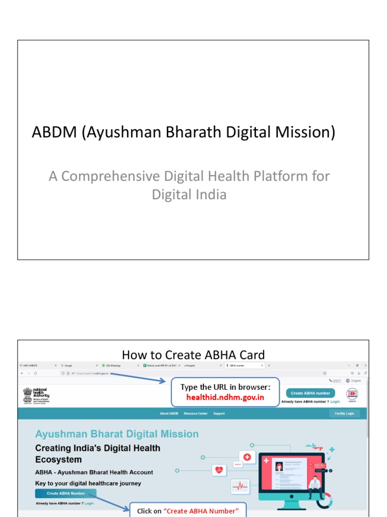 ABHA Card and HPR Registration Guide | PDF