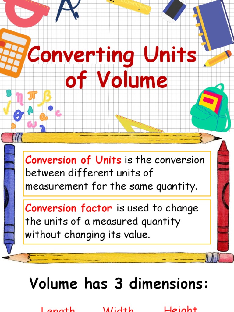 Converting Units of Volume | PDF | Volume | Litre