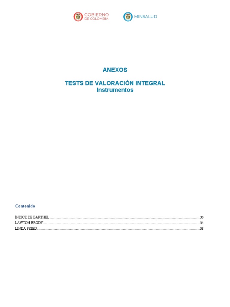 Instrumentos de Valoración Integral | PDF | Medicamentos con receta