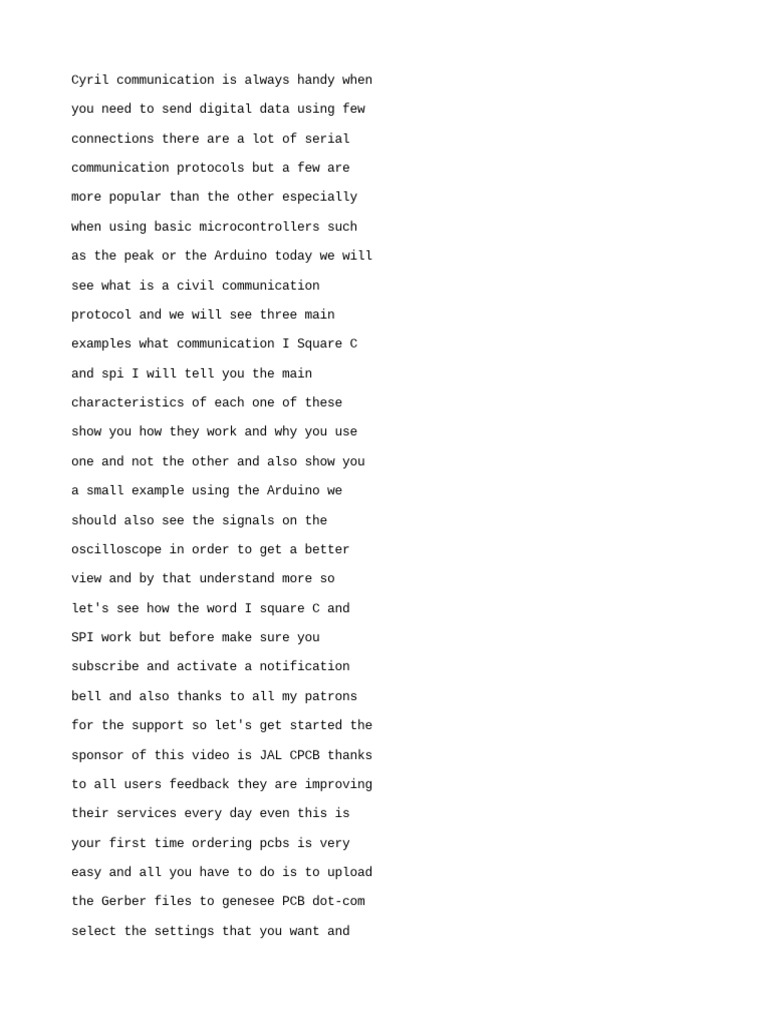 (English (Auto-Generated) ) PROTOCOLS - UART - I2C - SPI - Serial ...
