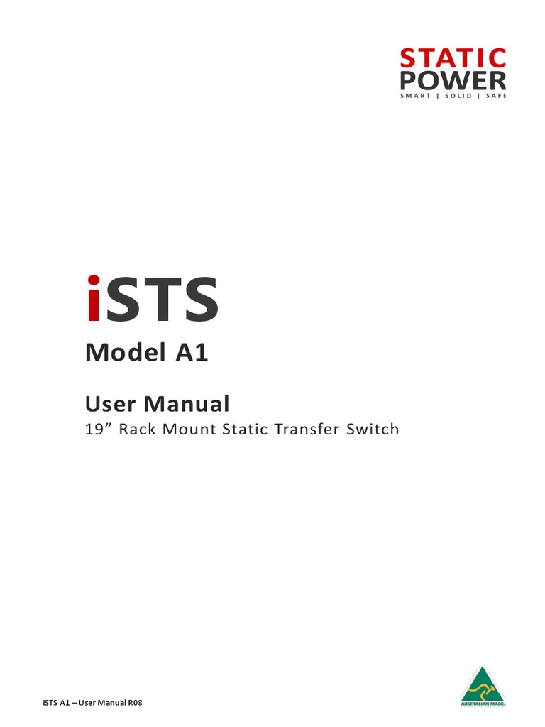 User Manual for the iSTS A1 19” Rack Mount Static Transfer Switch | PDF ...
