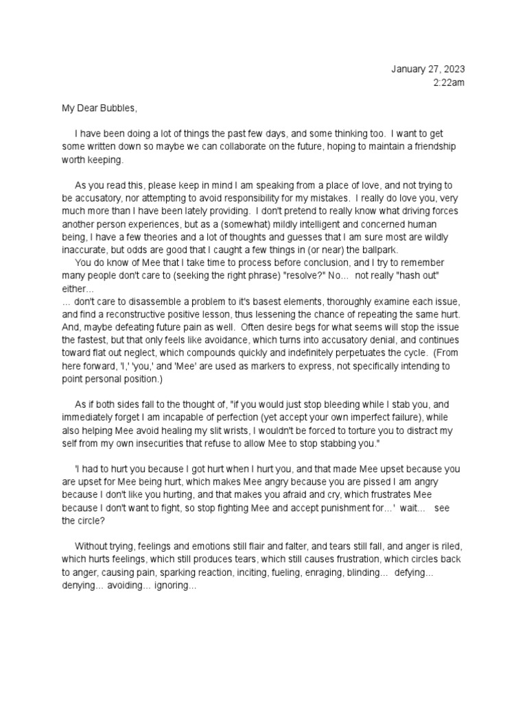 Letter | PDF | Anger