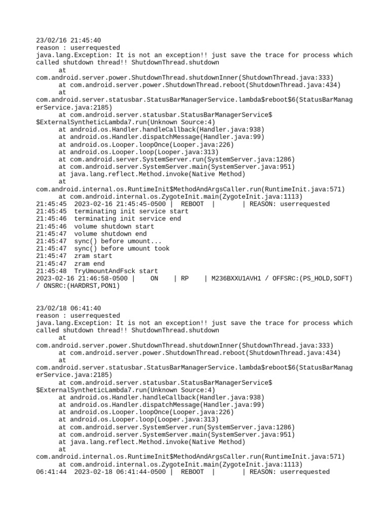 Power Off Reset Reason | PDF | Java (Programming Language) | Computer Architecture