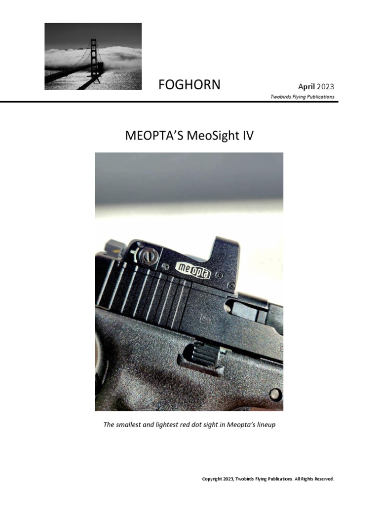 Meopta's Meosight IV | PDF | Telescopic Sight | Equipment