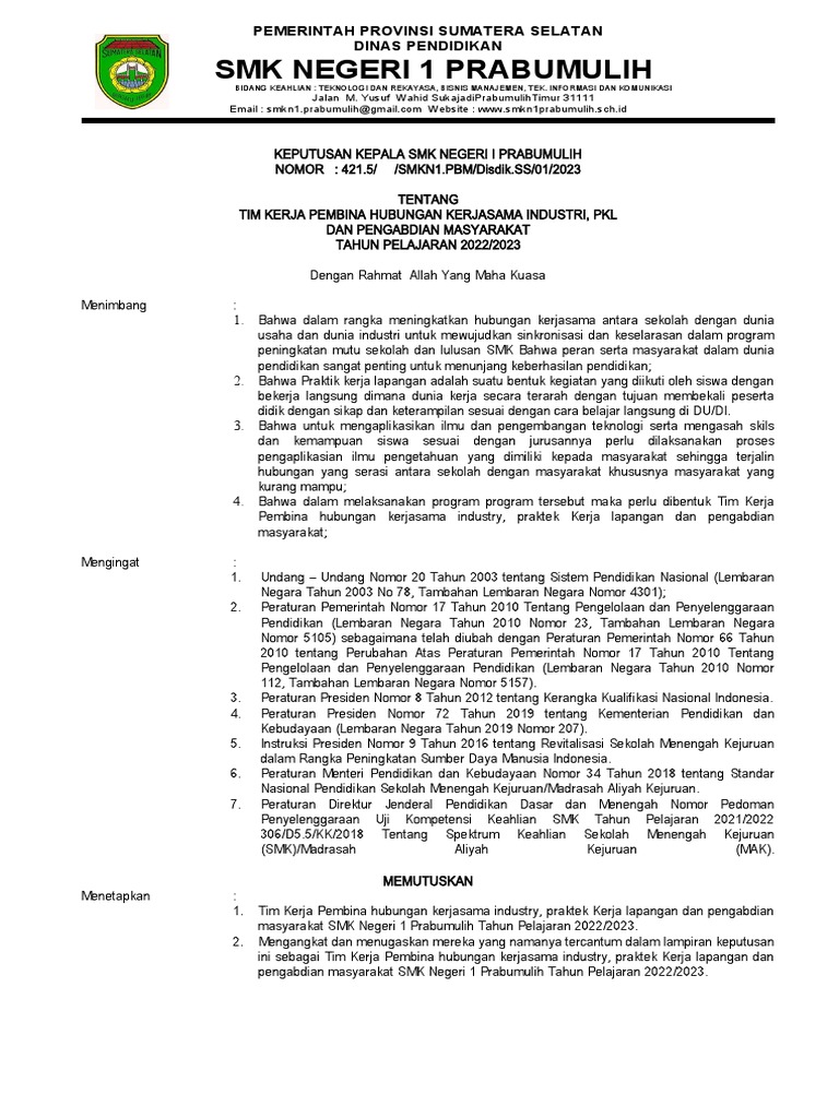 SK Pengabdian Masyarakat | PDF