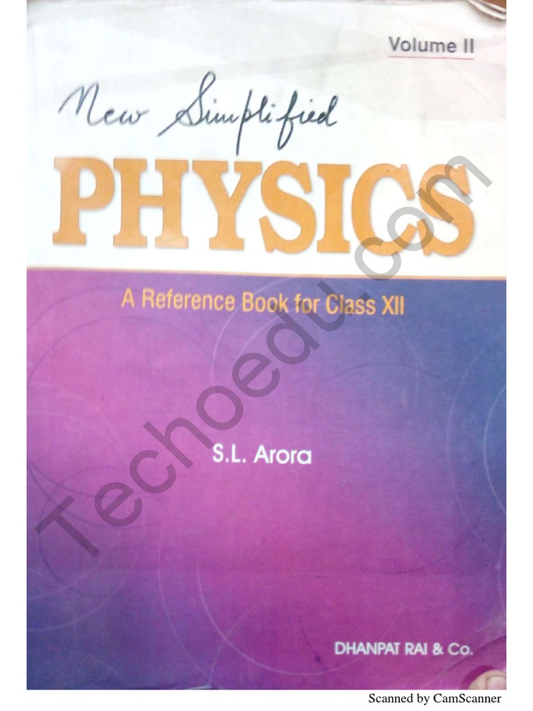 SL Arora Class 12 Physics Volume 2 PDF | PDF | Science & Mathematics ...
