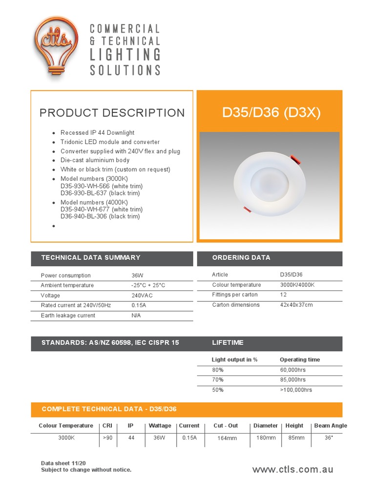 5) WW CTLS D3X D4X Data Sheet - D35 - D36 - 011120 | PDF | Technology ...