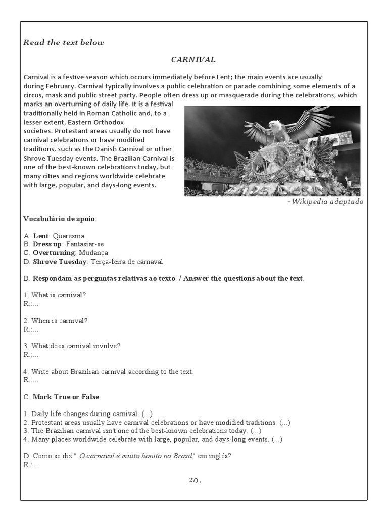 Understanding Carnival Celebrations | PDF | Carnival | March Observances