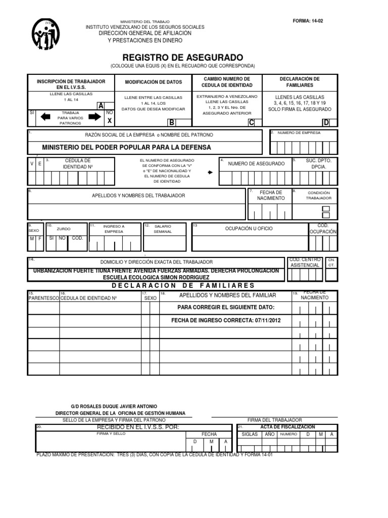 FORMA-14-02-REGISTRO-DE-ASEGURADO Juan Irausquin PDF | PDF