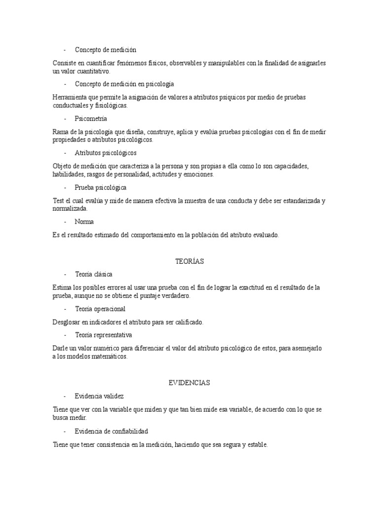 Clasificación de Los Instrumentos Psicológico | PDF