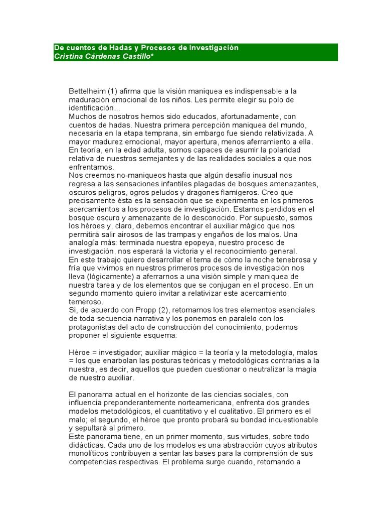 Investigación: Más Allá del Maniqueísmo | PDF | Sociología | Teoría