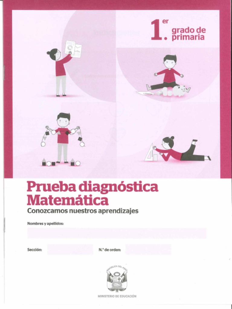 Prueba Diagnóstica de Matemática 1er Grado | PDF