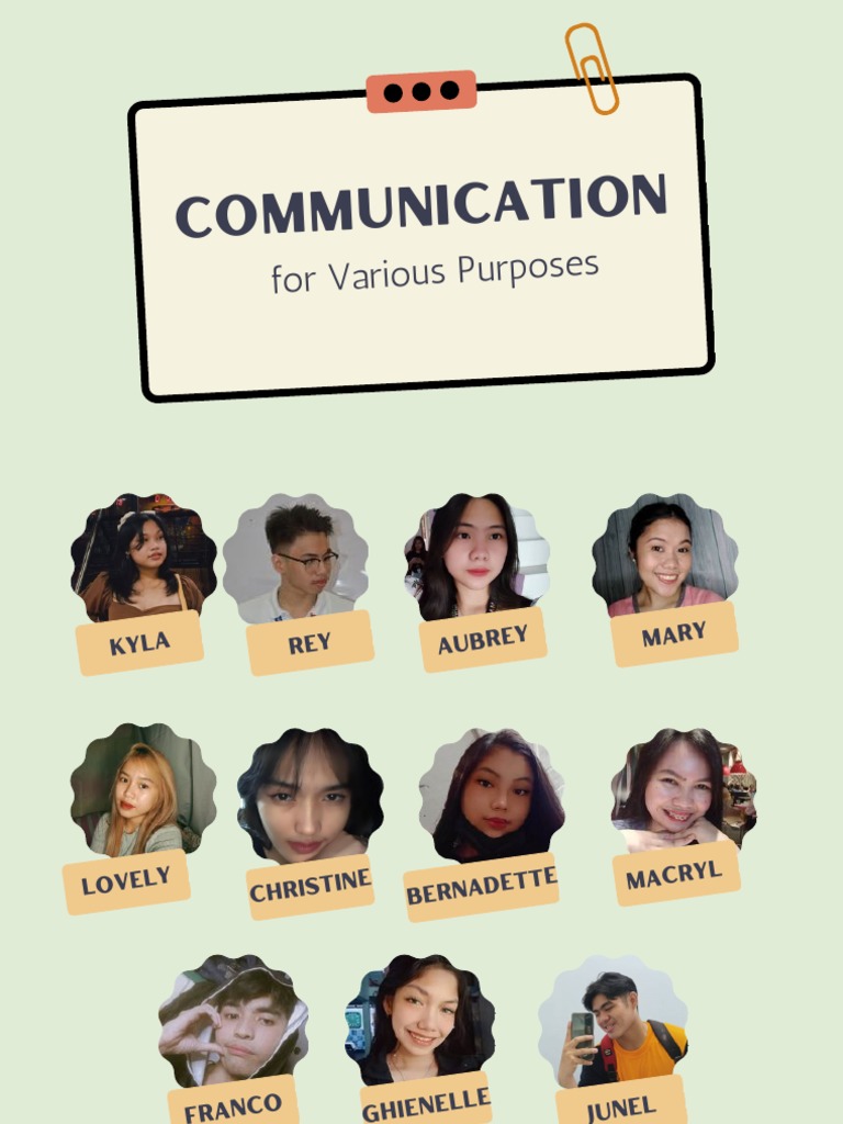 Communication For Various Purposes | PDF | Public Speaking | Persuasion