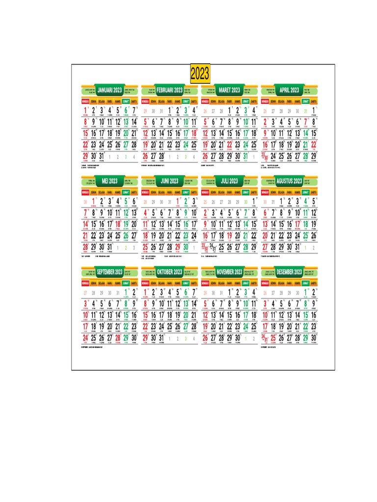 Kalender 2023 Fix (Enkosa - Com) PDF | PDF