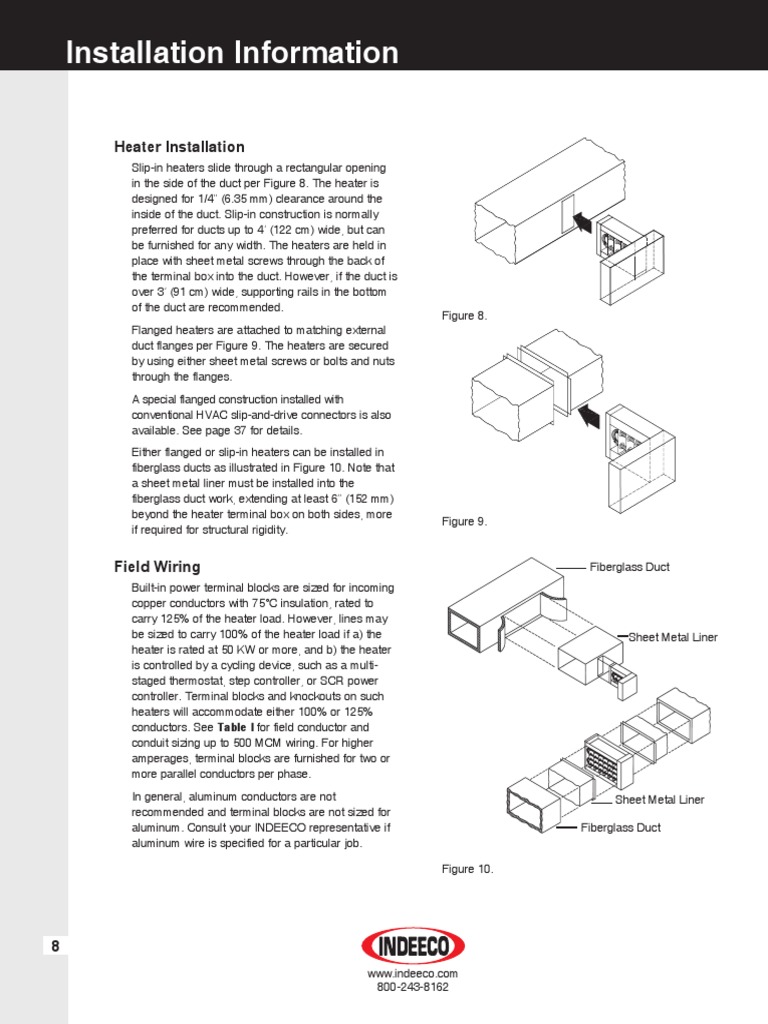 Electric Duct Heaters - Installation Guide | PDF | Duct (Flow ...