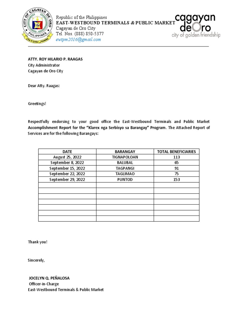 KLAREX NGA SERBISYO SA BARYO PROGRAM Tagpangi | PDF | Service ... KLAREX NGA SERBISYO SA BARYO PROGRAM Tagpangi | PDF | Service ...