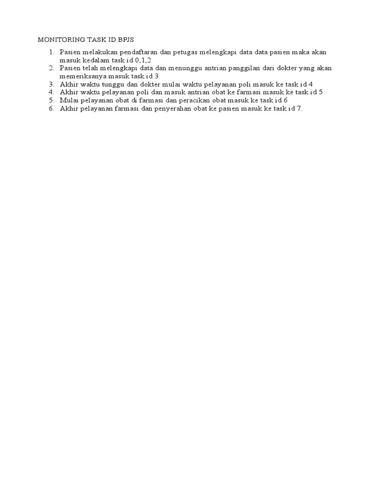Monitoring Task ID Pelayanan BPJS | PDF