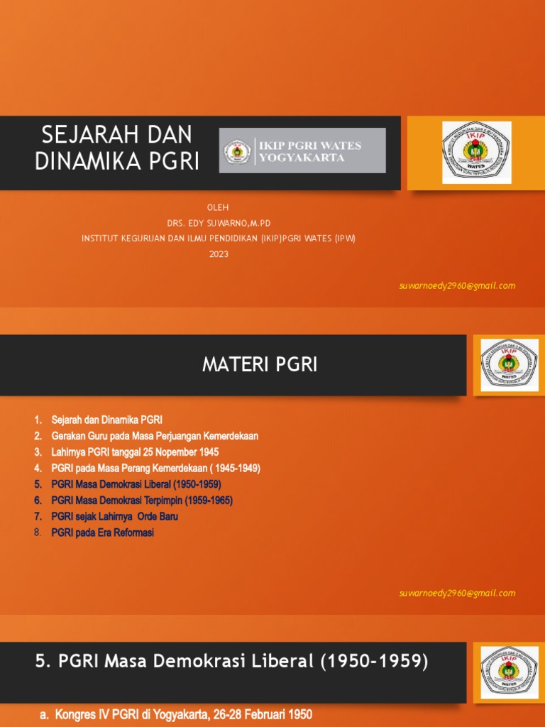 2) PGRI Masa Demokrasi Liberal 1950-1959 | PDF