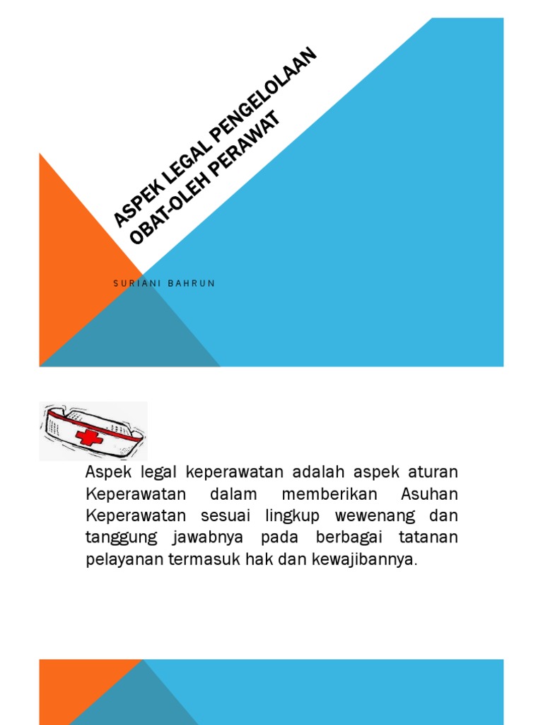 Aspek Legal Pengelolaan Obat Oleh Perawat | PDF