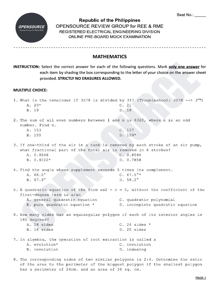OSPB2 MATH Keys PDF | PDF