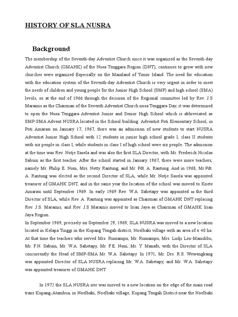 History of Sla Nusra | PDF | Educational Environment | Youth