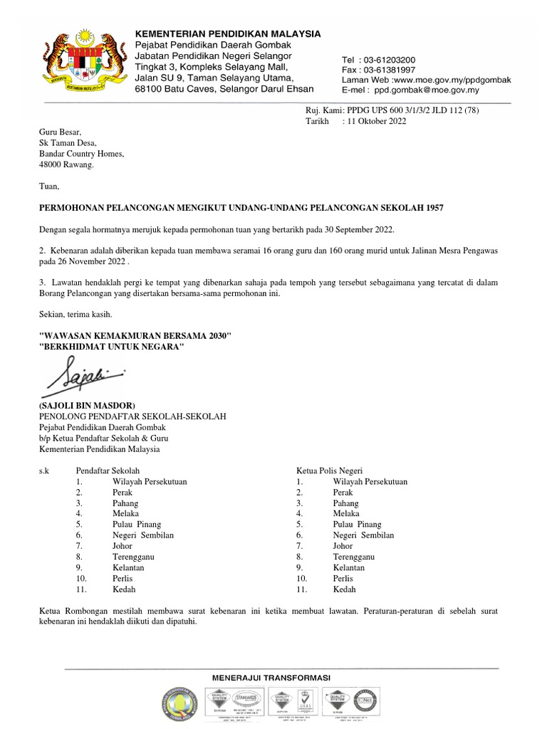 Surat Kelulusan | PDF